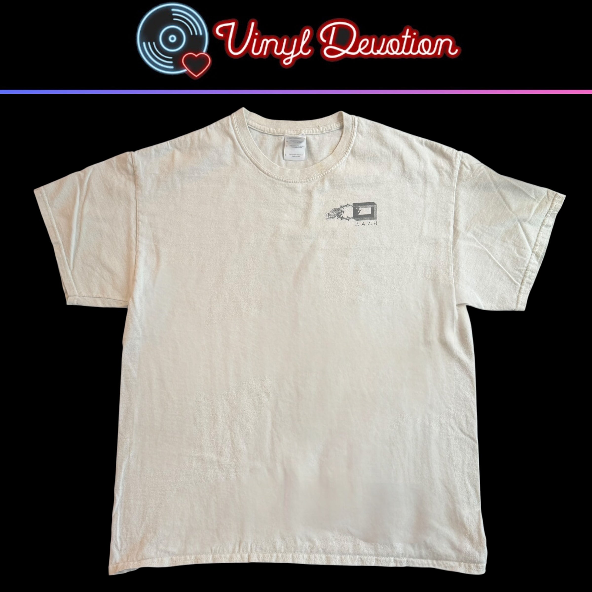 Ascetic House Record Label White T-Shirt Size L Alister Crowley Destru ...